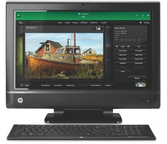 HP TouchSmart 610 and 9300 All-in-One PCs recline up to 60 degrees ...