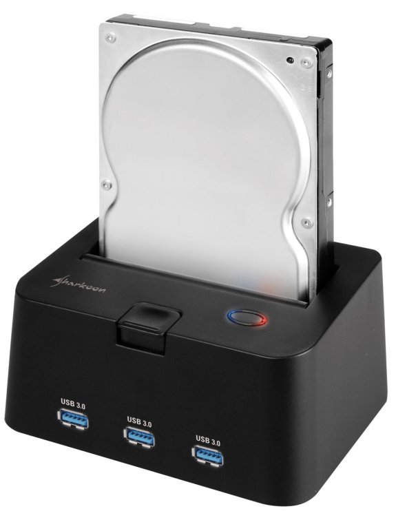 Sharkoon debuts HDD dock with three USB 3.0 ports - DVHARDWARE